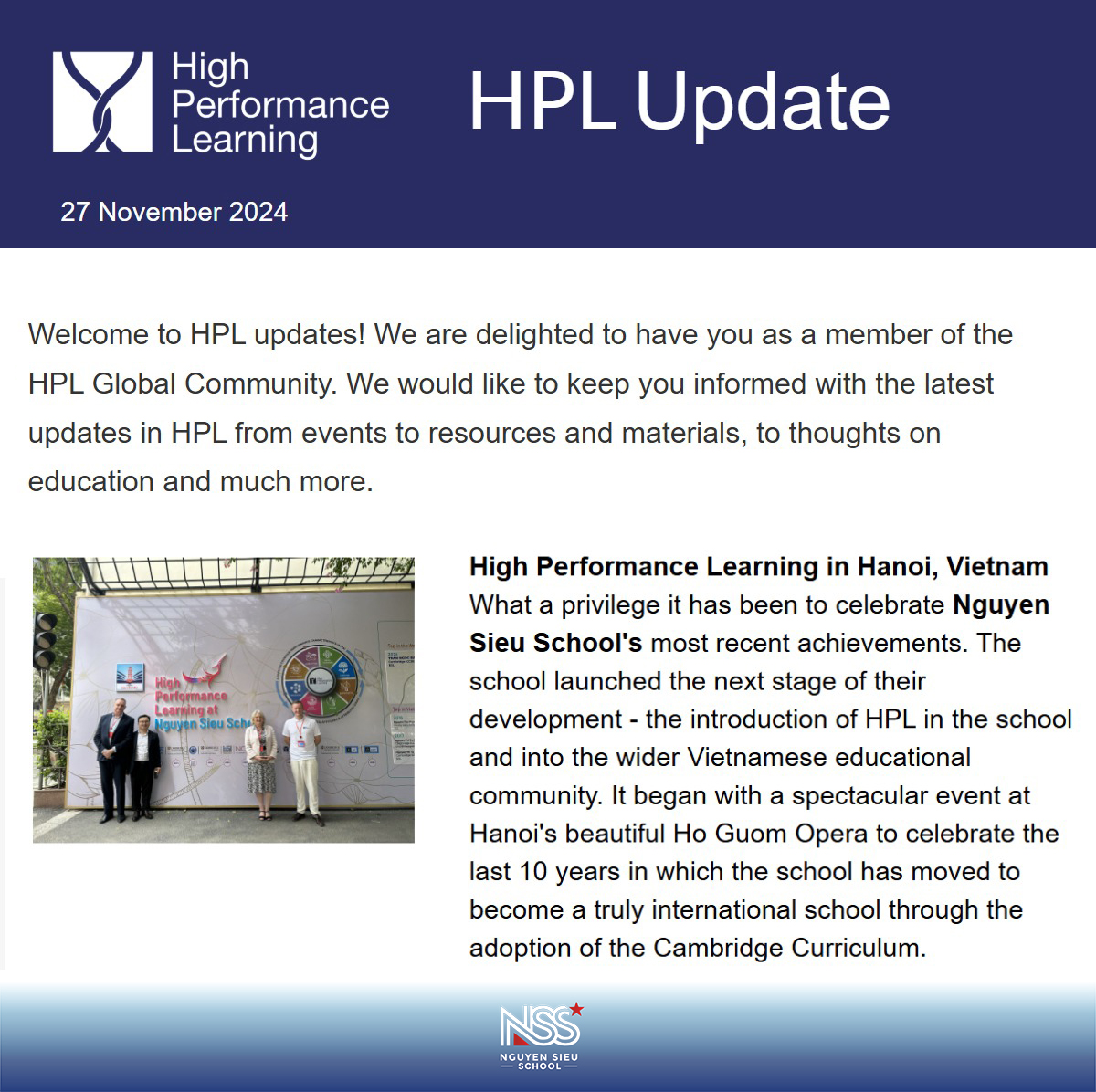 Nguyễn Siêu School (Hanoi, Vietnam) - HPL ĐƯA TIN VỀ CHUỖI SỰ KIỆN KỶ NIỆM 10 NĂM HỘI NHẬP QUỐC ...